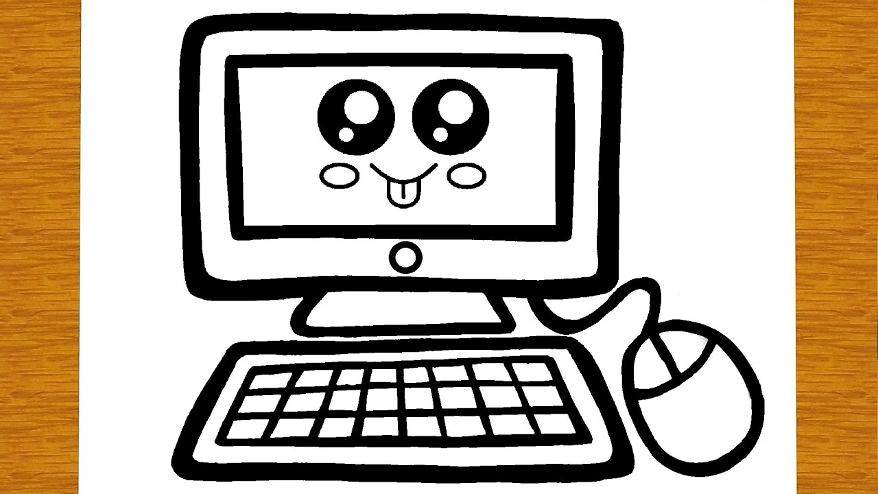 COMMENT DESSINER UN ORDINATEUR MIGNON | Dessins faciles - YouTube