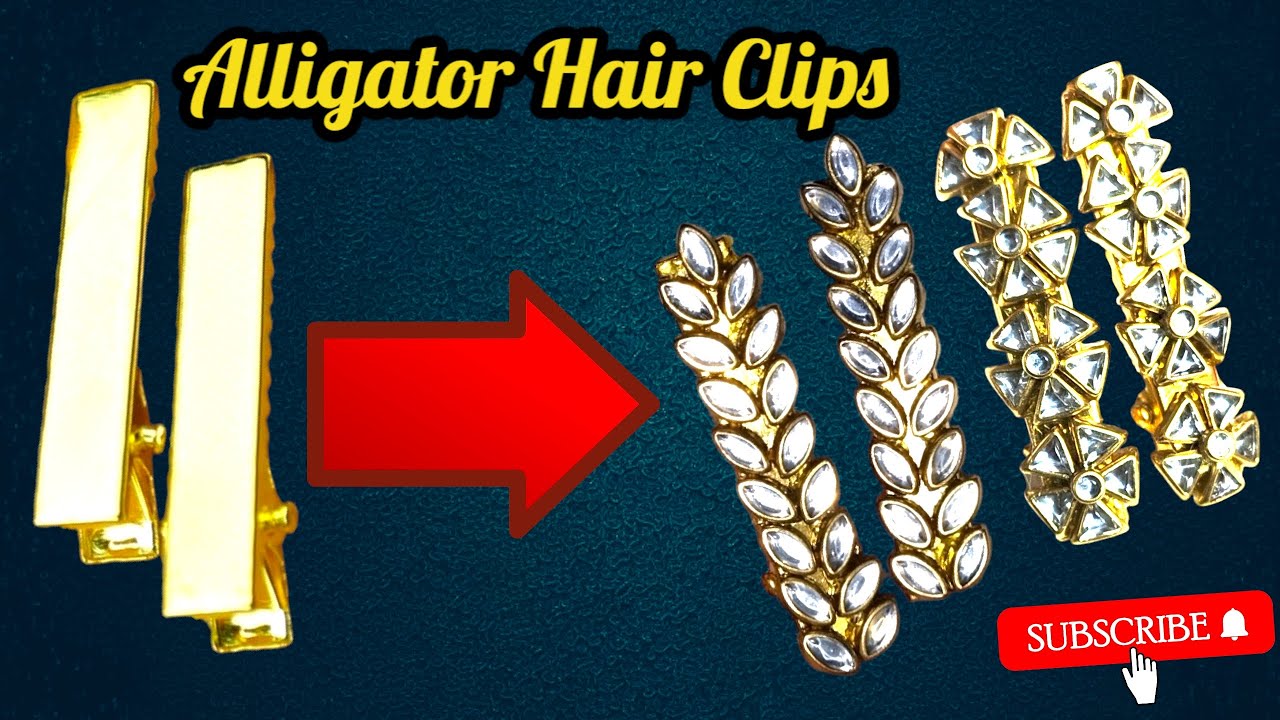 | Alligator Hair Clips | Hair Clips making | Girl hair clips| # ...