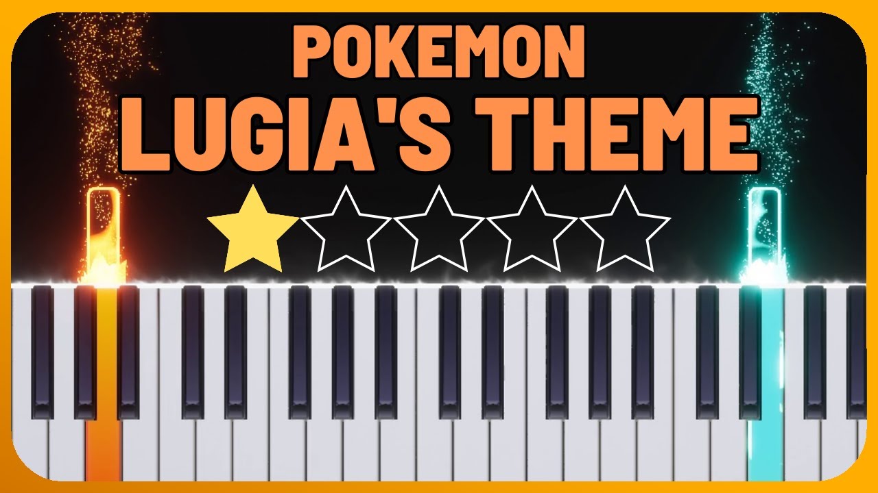 Pokemon - Lugia's Theme - Easy Piano Tutorial with Sheet Music - YouTube