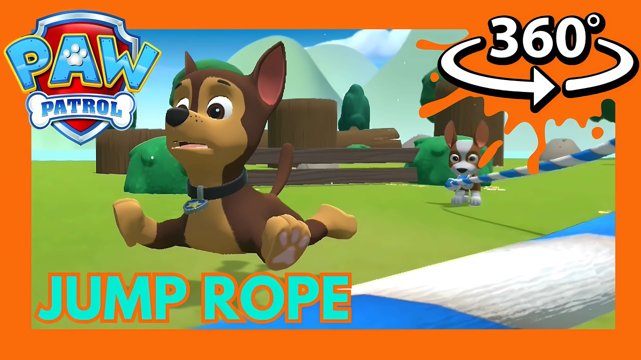 360° Paw Patrol JUMP ROPE WITH CHASE in VR! - YouTube