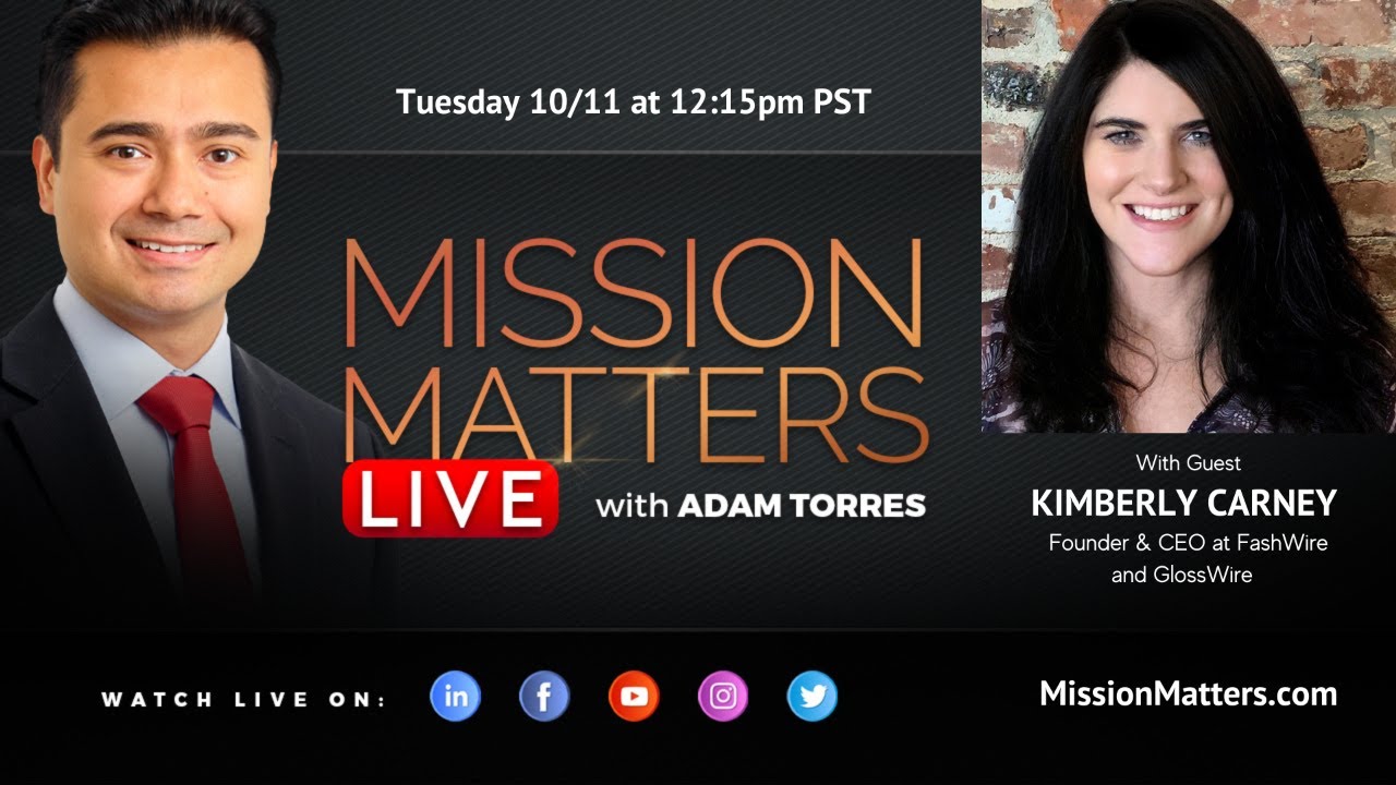 Author Kimberly Carney to Launch New Book with Mission Matters - YouTube