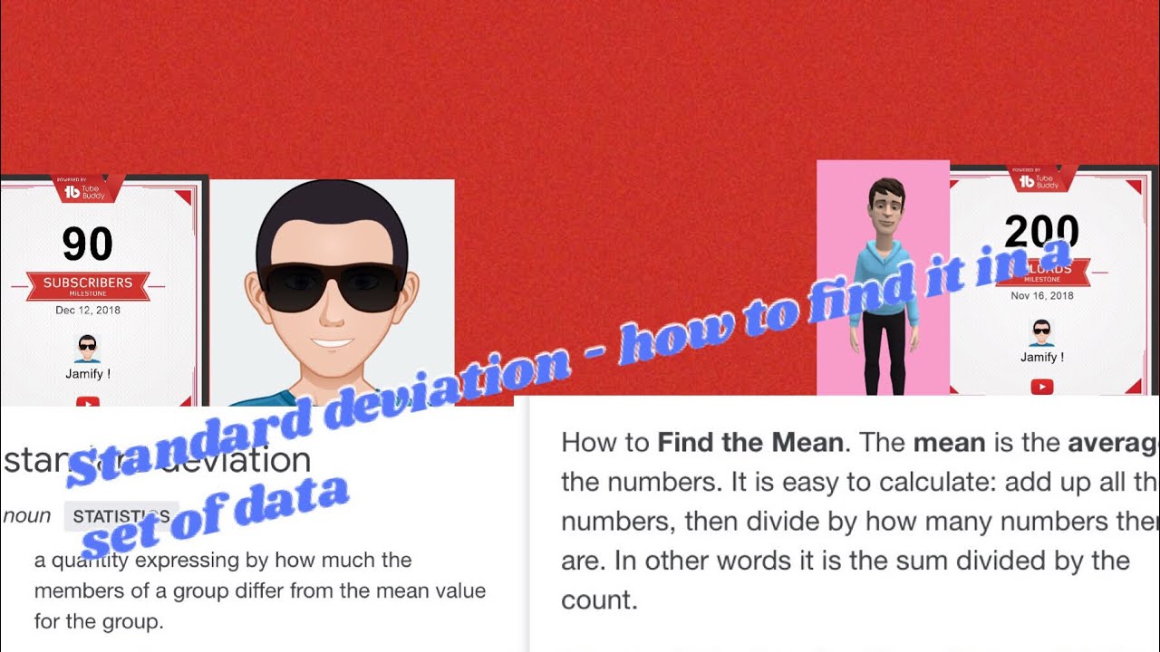 Standard deviation vs MEAN! (Revisited!) Maths tutorials - YouTube