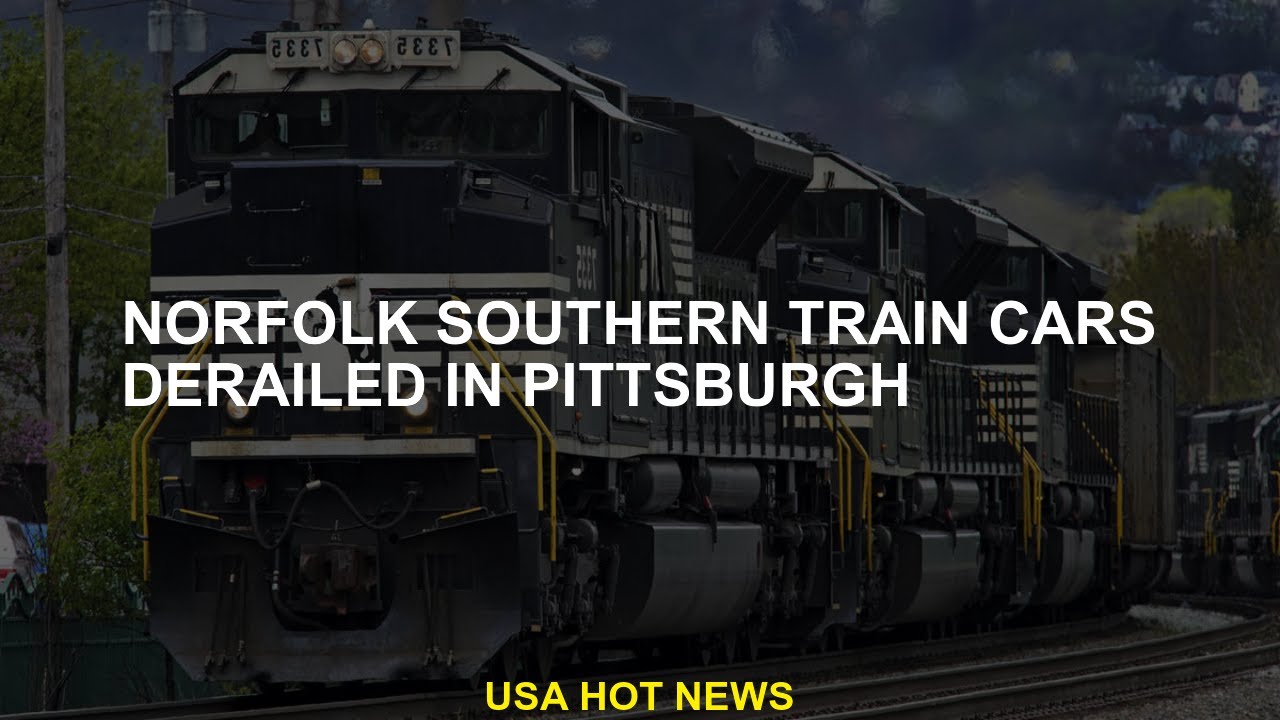 Norfolk Southern train cars derailed in Pittsburgh - YouTube
