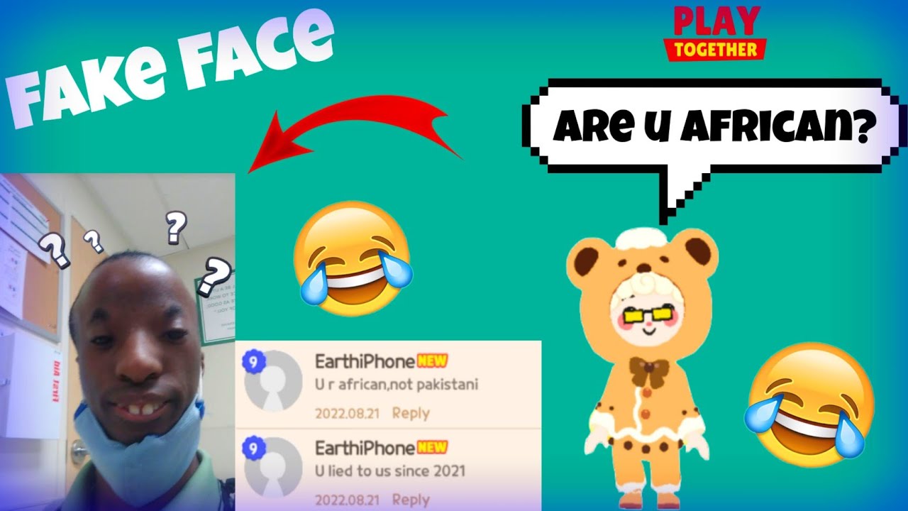 I Fooled my friend's w/Fake Face Reveal in Play Together 😂 - YouTube