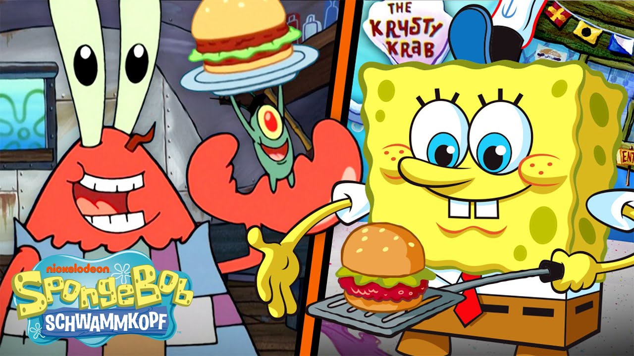 SpongeBob | Die komplette Krabbenburger-Chronik 🍔 Vom Geheimrezept bis ...