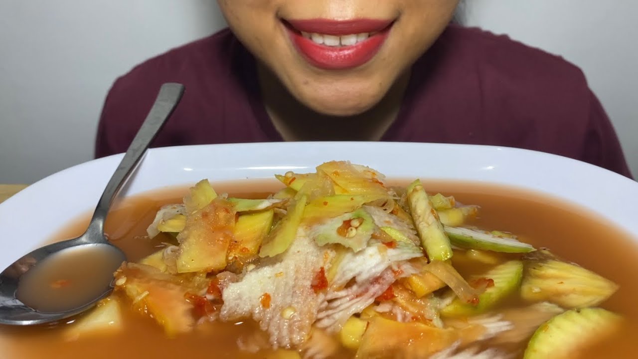 ASMR MUKBANG RUJAK KUAH PINDANG | ASMR INDONESIA - YouTube