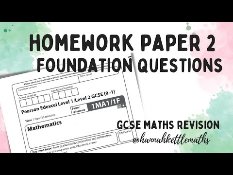Half Past Paper - Week 2 - Foundation Edexcel GCSE Maths - Maths ...
