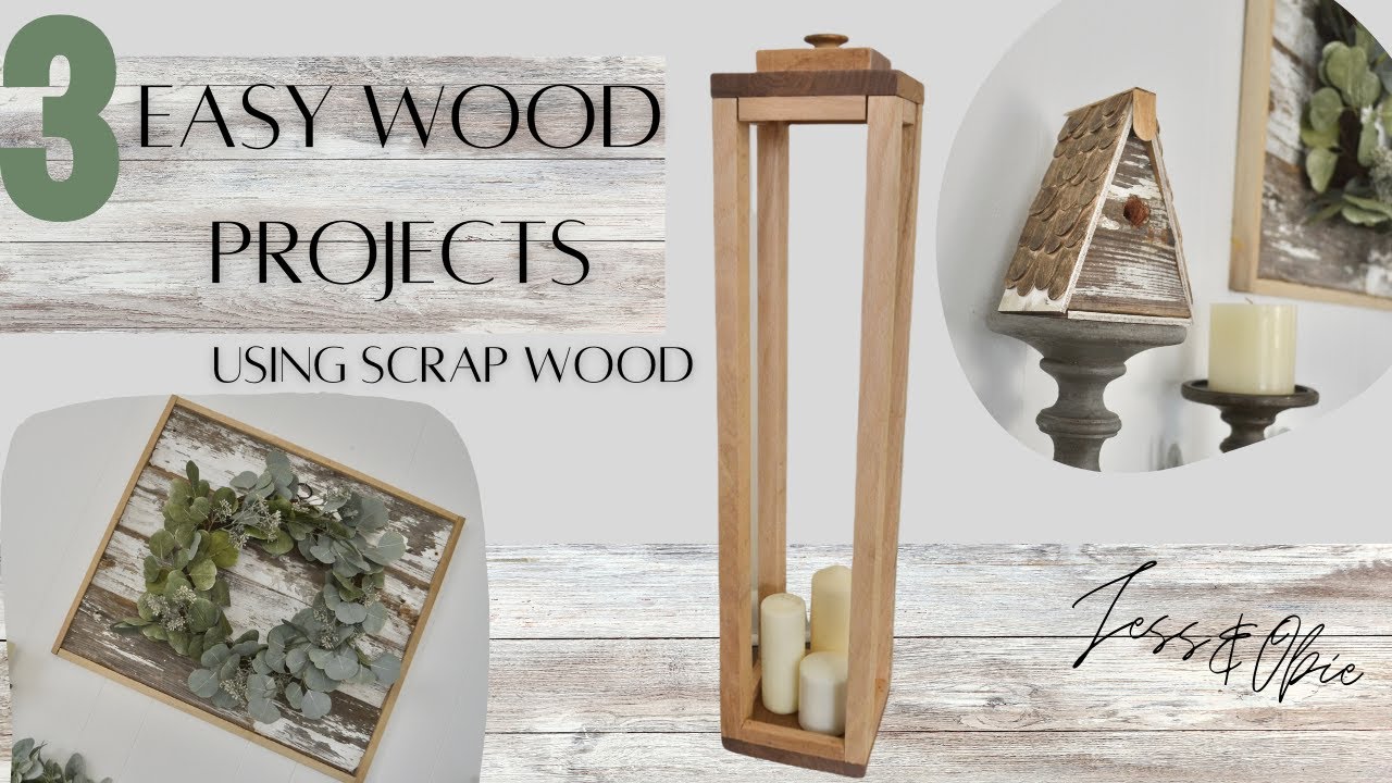 3 Easy Wood Crafts Using Scrap Wood! / Recycling & Upcycling Extra Wood ...