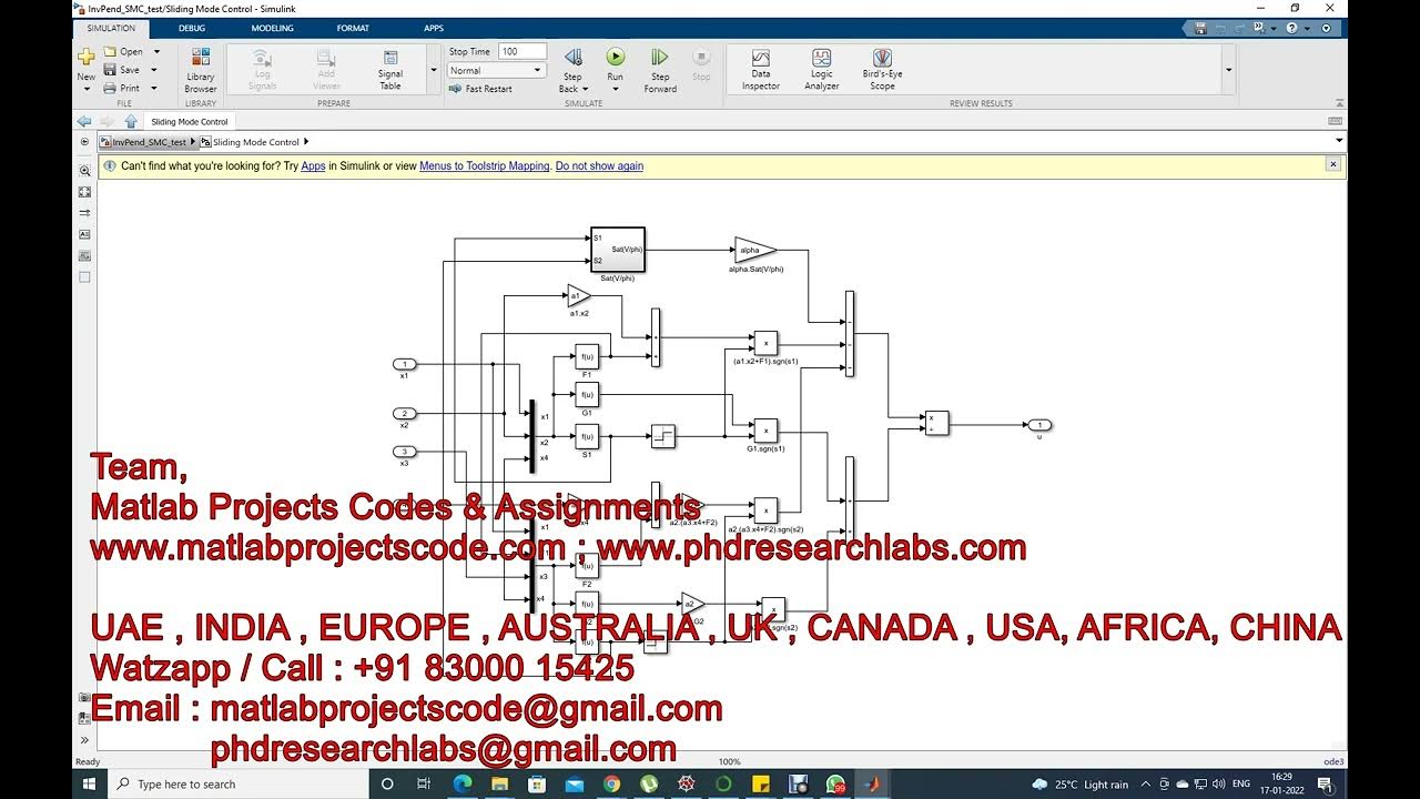 Sliding Mode Control for inverted pendulum - Matlab - Simulink - SMC - Inverter pendulum - SMC ...