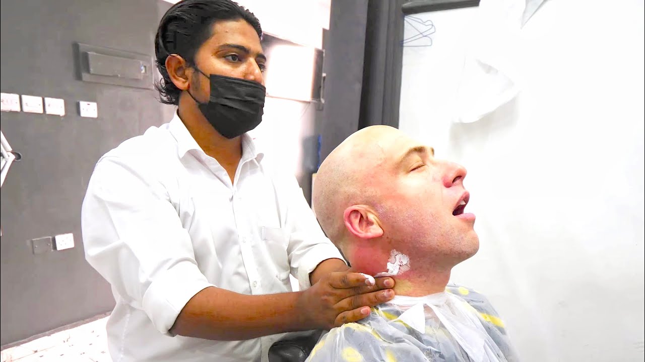 Pakistani HAIRCUT EXPERIENCE in MUSCAT!! Full Head Shave + Massage in ...
