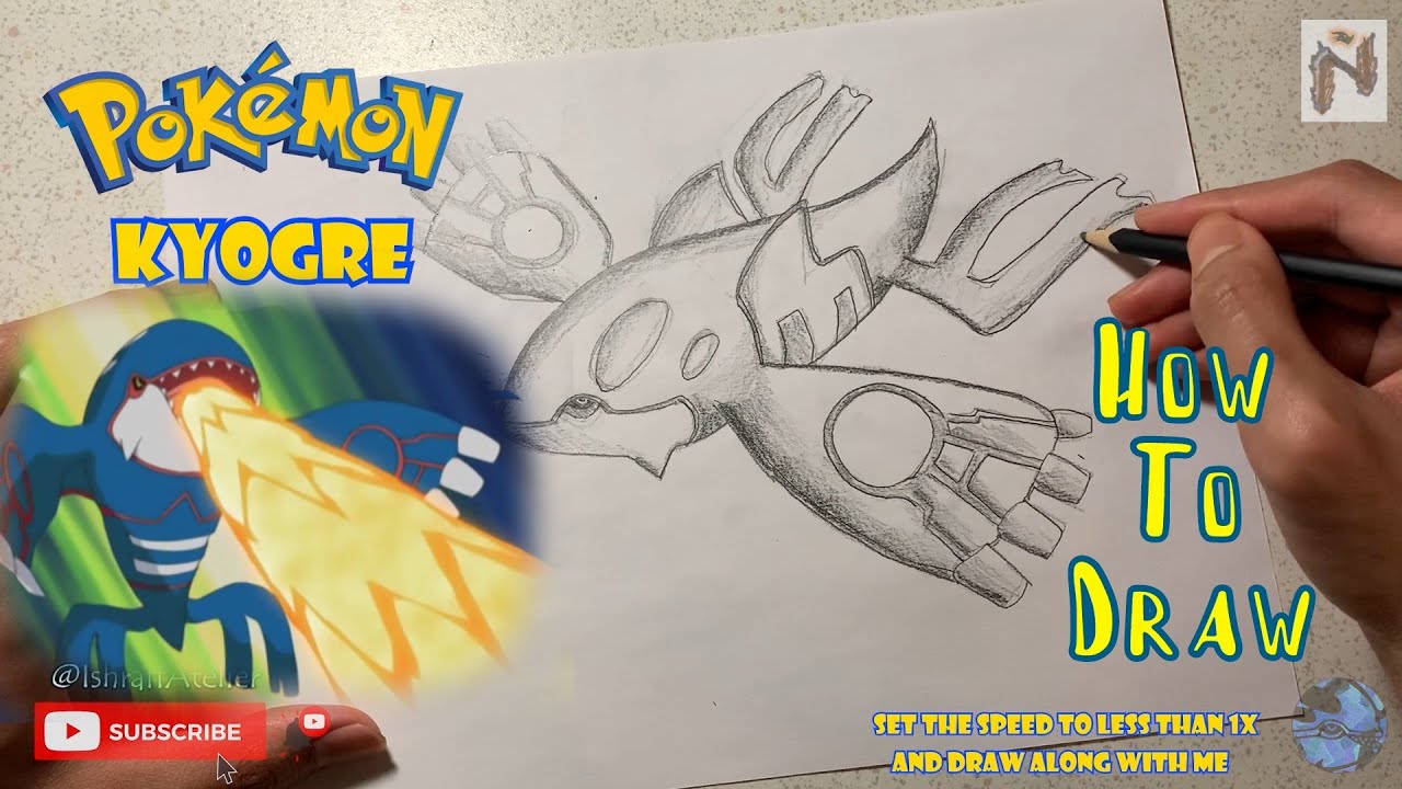 KYOGRE (POKEMON) - HOW TO DRAW - YouTube