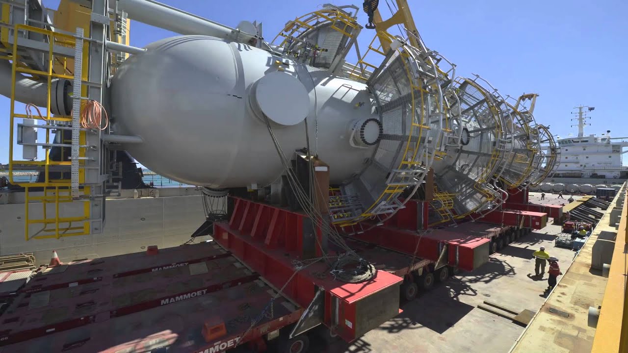 M/V Combi Dock III - Loading Amine Absorber - YouTube