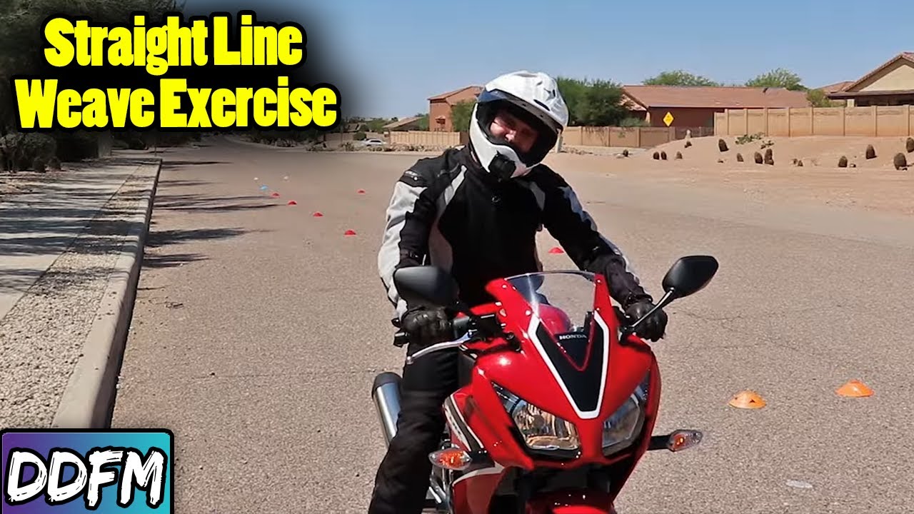 Practicing the Motorcycle Straight Line Weave - YouTube