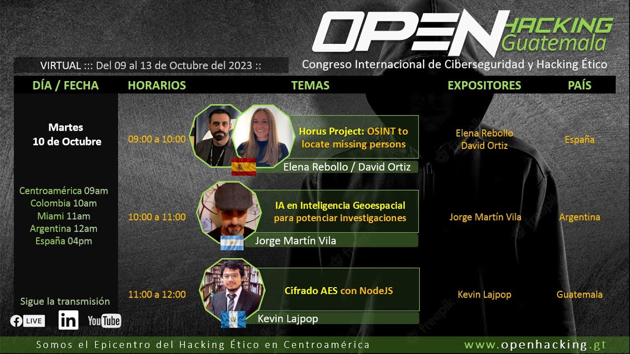 Open Hacking Guatemala 2023 - Día 02 - YouTube