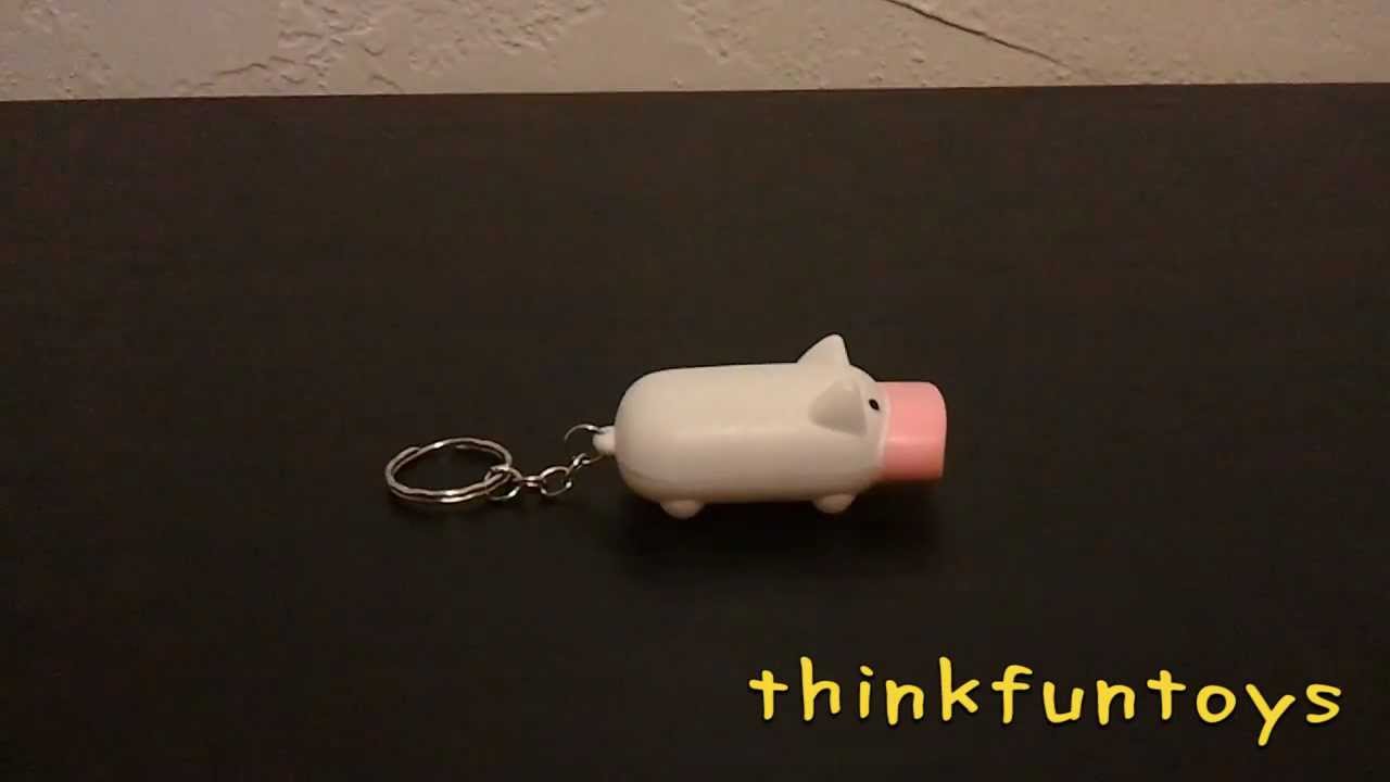 Cute Pig LED Flashlight Keychain - YouTube