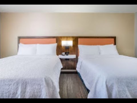 Inside the new Hampton Inn by Hilton Bedford in Indiana hotel room. # ...