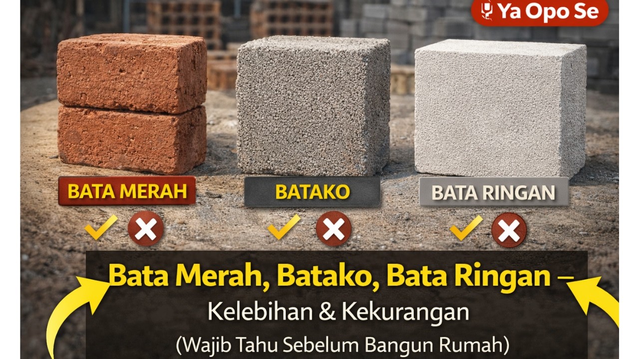 Bata Merah, Batako, Bata Ringan – Kelebihan & Kekurangan (Wajib Tahu ...