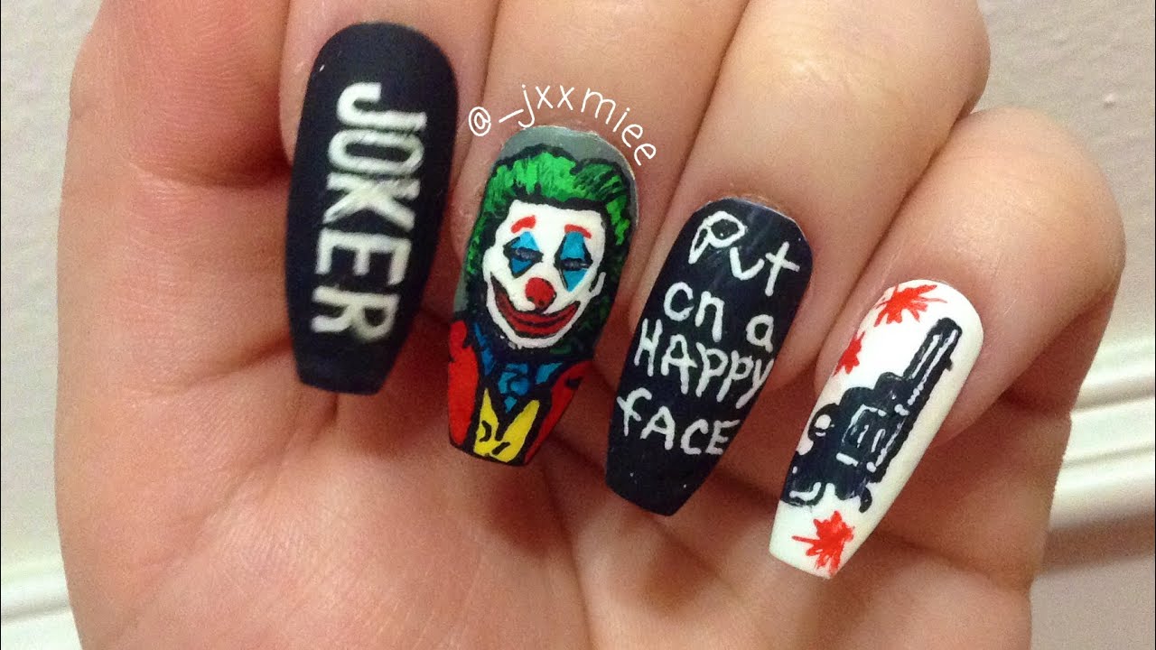 Joker Nail Art - YouTube