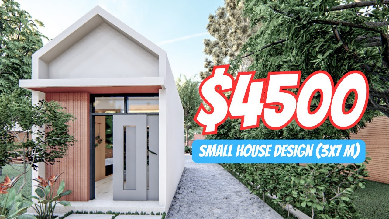 (3x7 Meters) small house design | Small 1 Bedroom House #smallhouse # ...