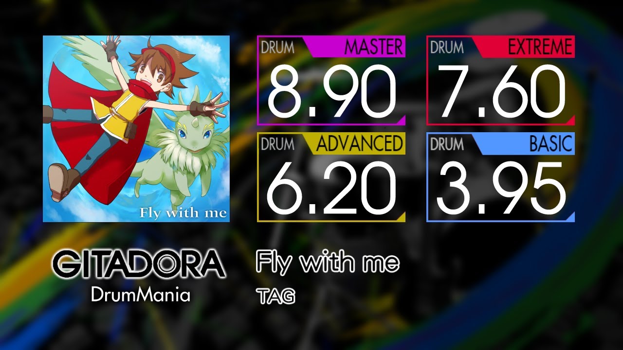 【GITADORA】 Fly with me (EXTREME ~ BASIC) Drum - YouTube