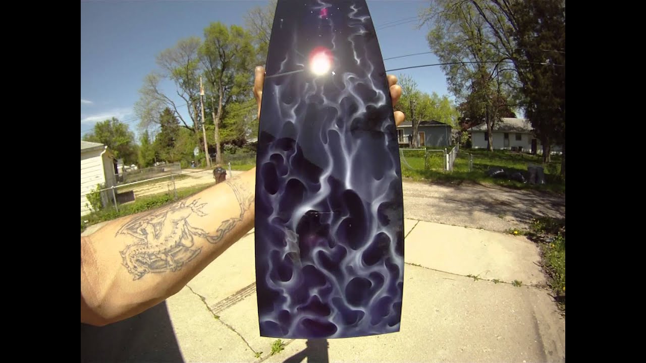 airbrushing purple flames/true fire part 7 - YouTube