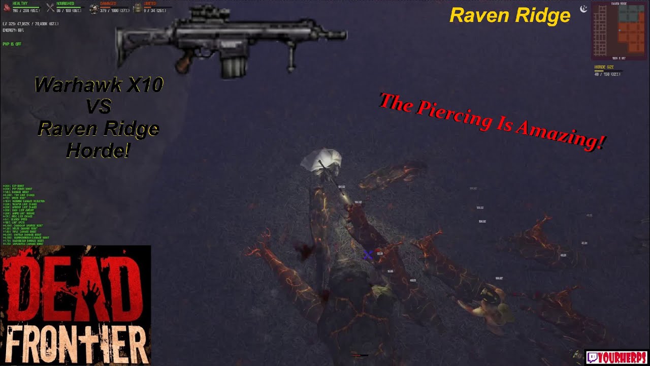 Dead Frontier 3D | NEW Warhawk X10 VS Raven Ridge Horde ( Smoldering ...