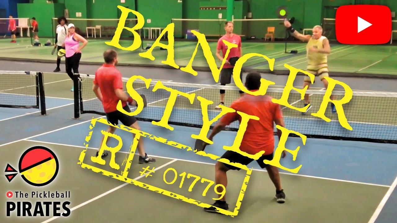 High Level Pickleball Banger Style: Men's Doubles rec Game - YouTube