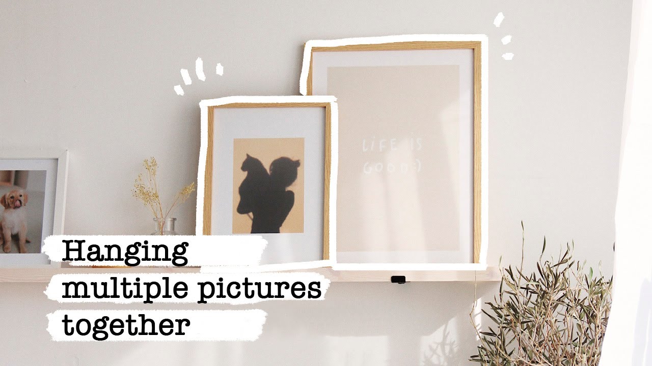 🌼 Tips and tricks for hanging multiple pictures on a wall - YouTube
