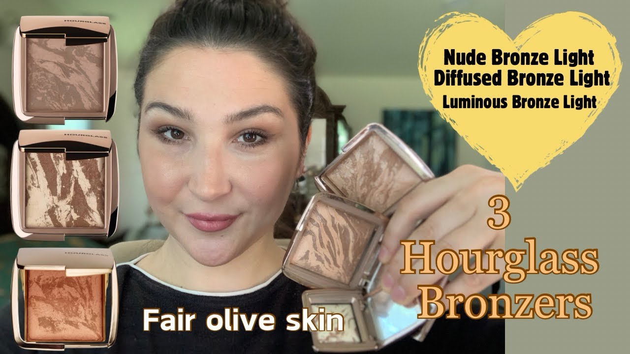 3 Hourglass Bronzers on fair olive skin| Luminous bronze light ...