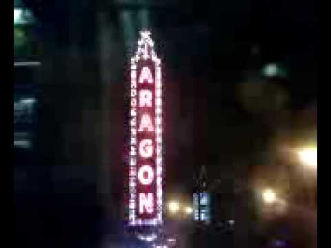 Aragon Ballroom Sign from Red Line Elevated Train in Chicago - YouTube