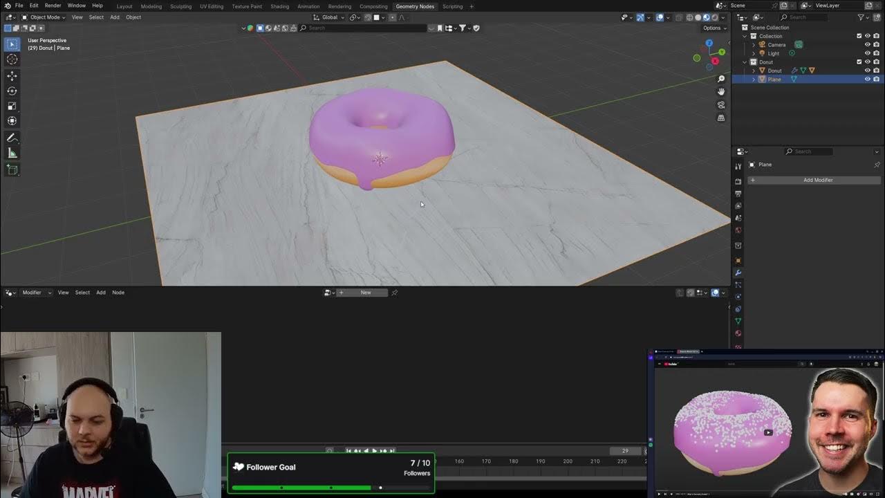 [We Fall Full Devlog] Finishing the Blender Donut | Modeling Phase - YouTube