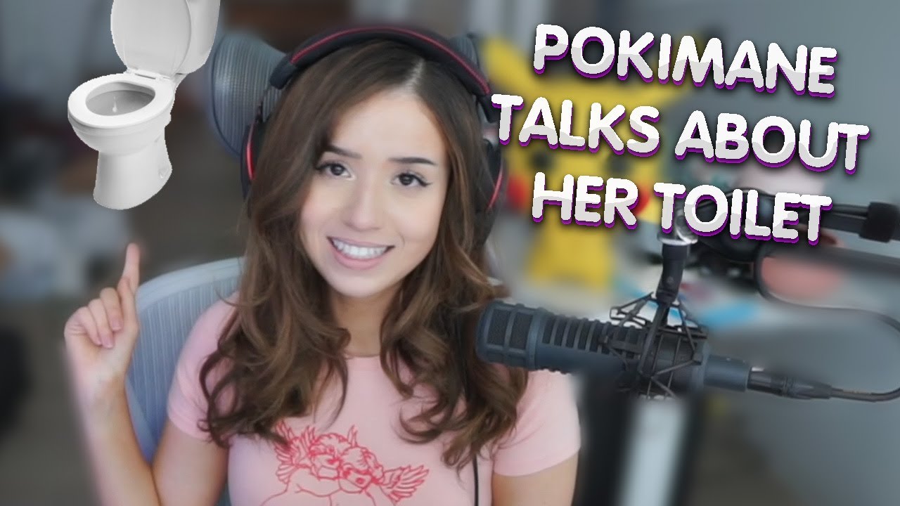 Pokimane talks about her toilet ! The toilet is across from the ...