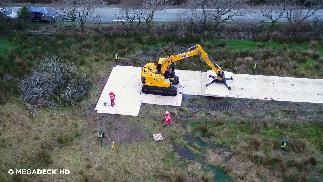 MegaDeck® HD Access Road Over Soft Ground, Wales - YouTube