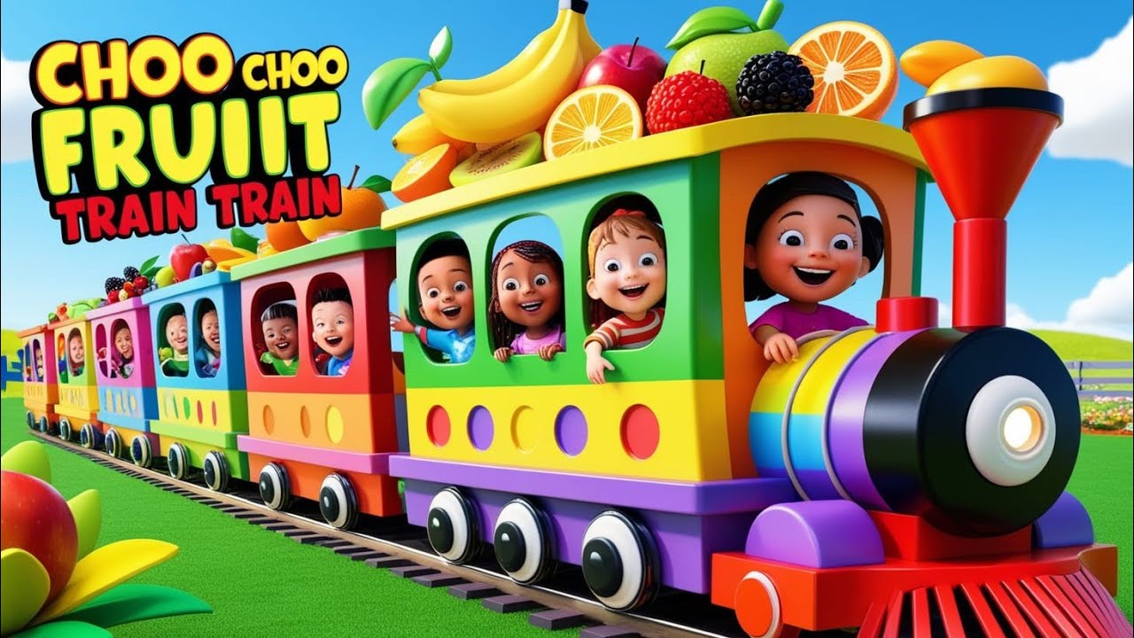 "🎶 All Aboard the Choo Choo Fruit Train! 🚂💖 Fun Nursery Rhymes for Kids ...