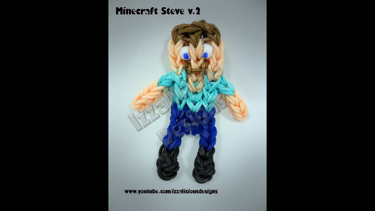 Rainbow Loom Minecraft Steve