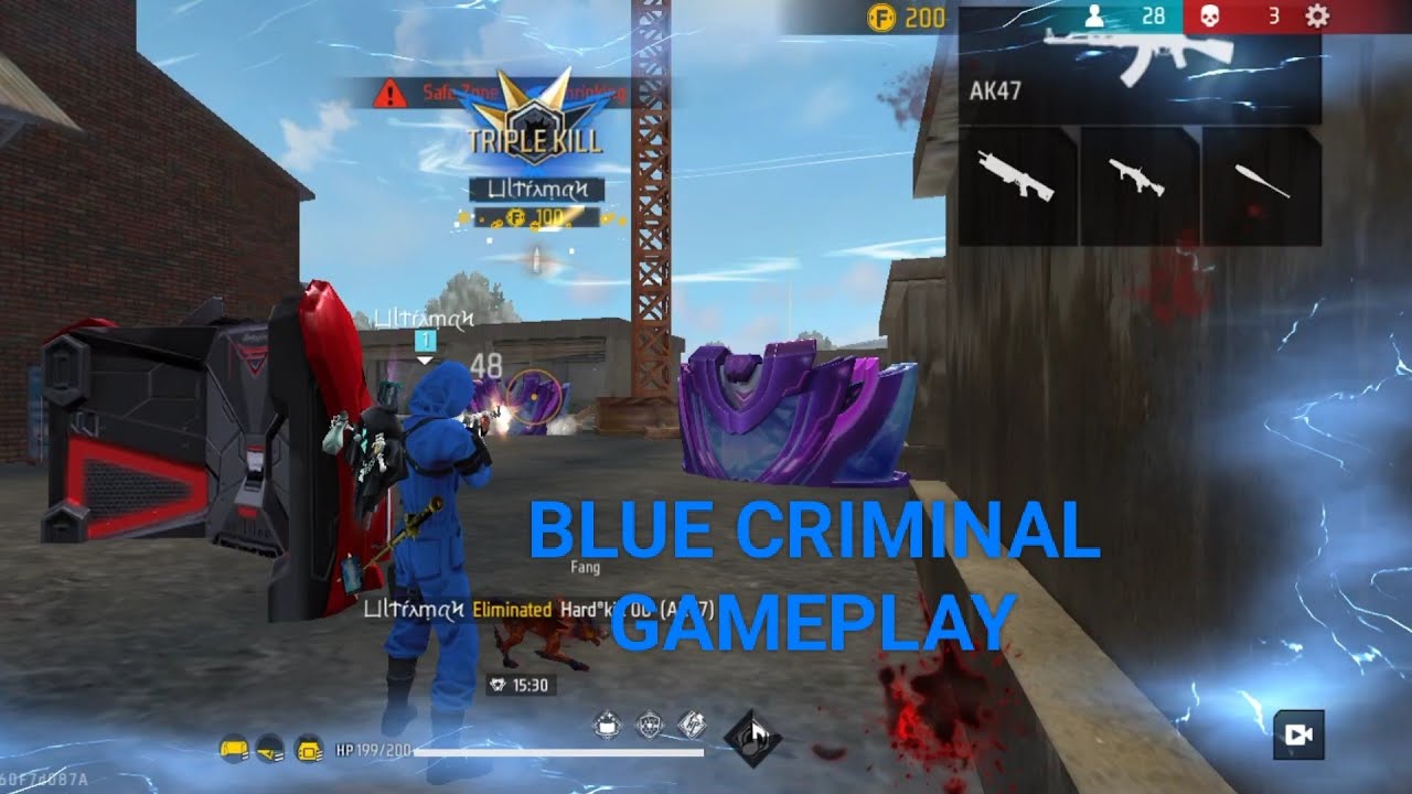 BLUE CRIMINAL GAMEPLAY FREE FIRE || BOOYAH WITH BLUE CRIMINAL | BERMUDA ...