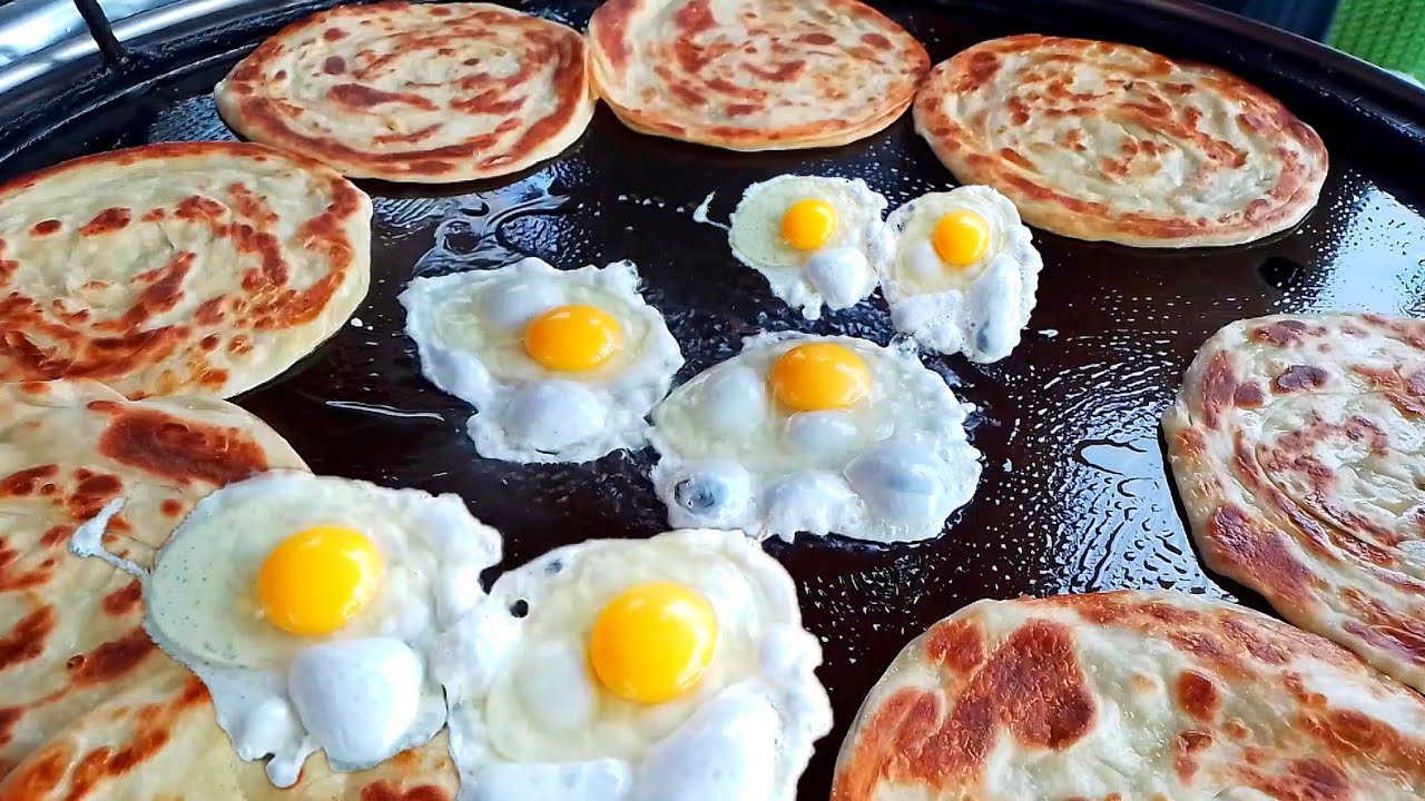 Half Fry Egg Recipe | Rawalpindi Famous Lachha Paratha | Pakistani ...