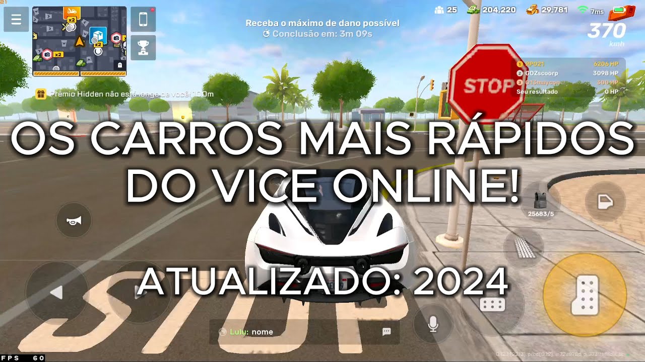 QUAL O CARRO MAIS RÁPIDO DO VICE ONLINE? - YouTube