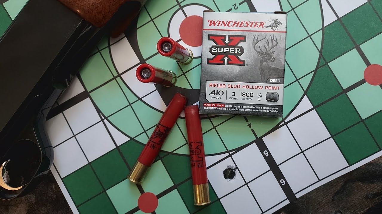 Winchester SuperX, .410 bore rifled slugs in 3" shells for light ...