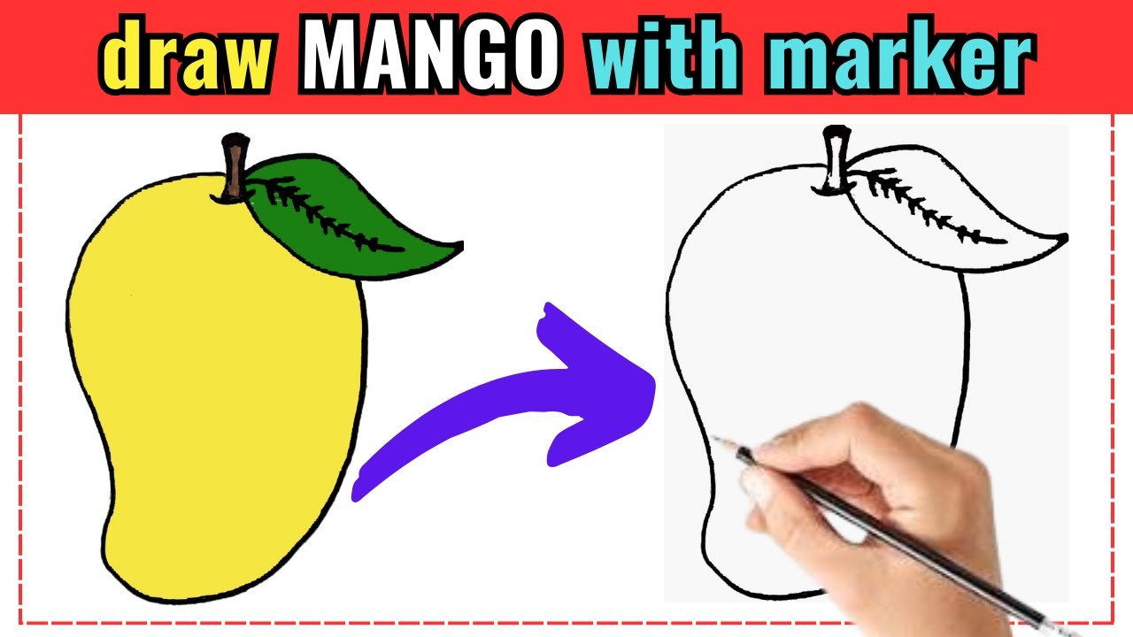 Mango Magic Fun and Easy Steps to Draw a Mango for Kids! - YouTube