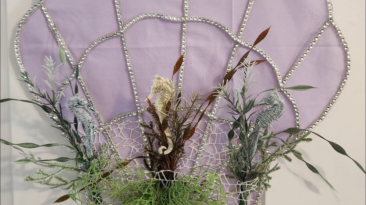 Dollartree shell wreath tutorial - YouTube