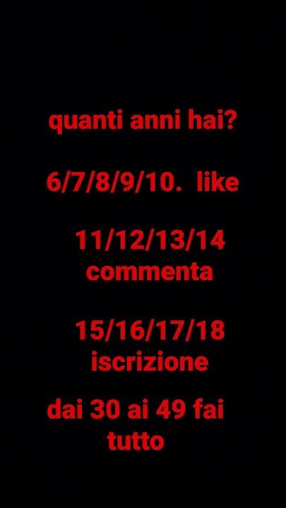 quanti anni hai? - YouTube