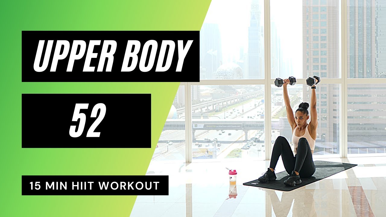 15 minute Upper Body HIIT Workout at Home | MrandMrsMuscle - YouTube