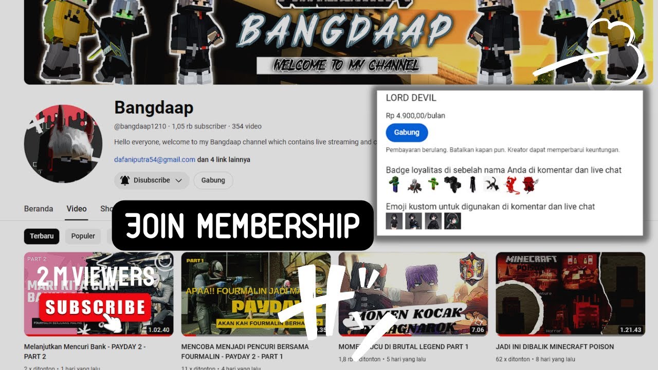 AYO BERGABUNG MEMBERSHIP UNTUK MENJADI LORD DEVIL - YouTube