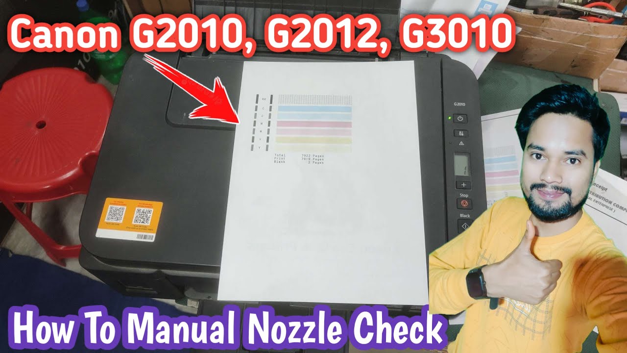 Canon G2010, G2012, G3010 Manual Nozzle Check | canon g3010 nozzle ...