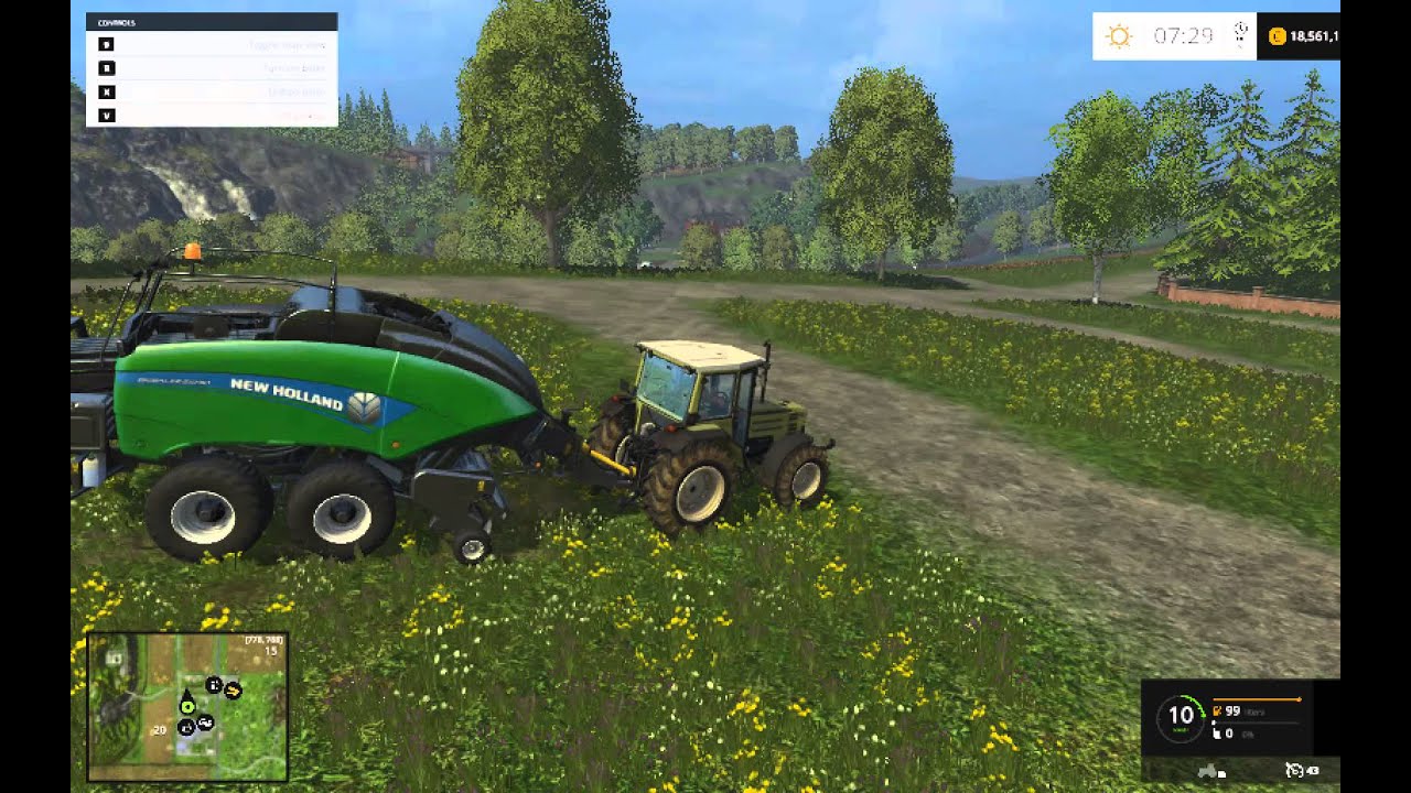 BIGBALE G1290 GRAS BALE V 1.2 FS 15 / Farming Simulator 2015 mods - YouTube