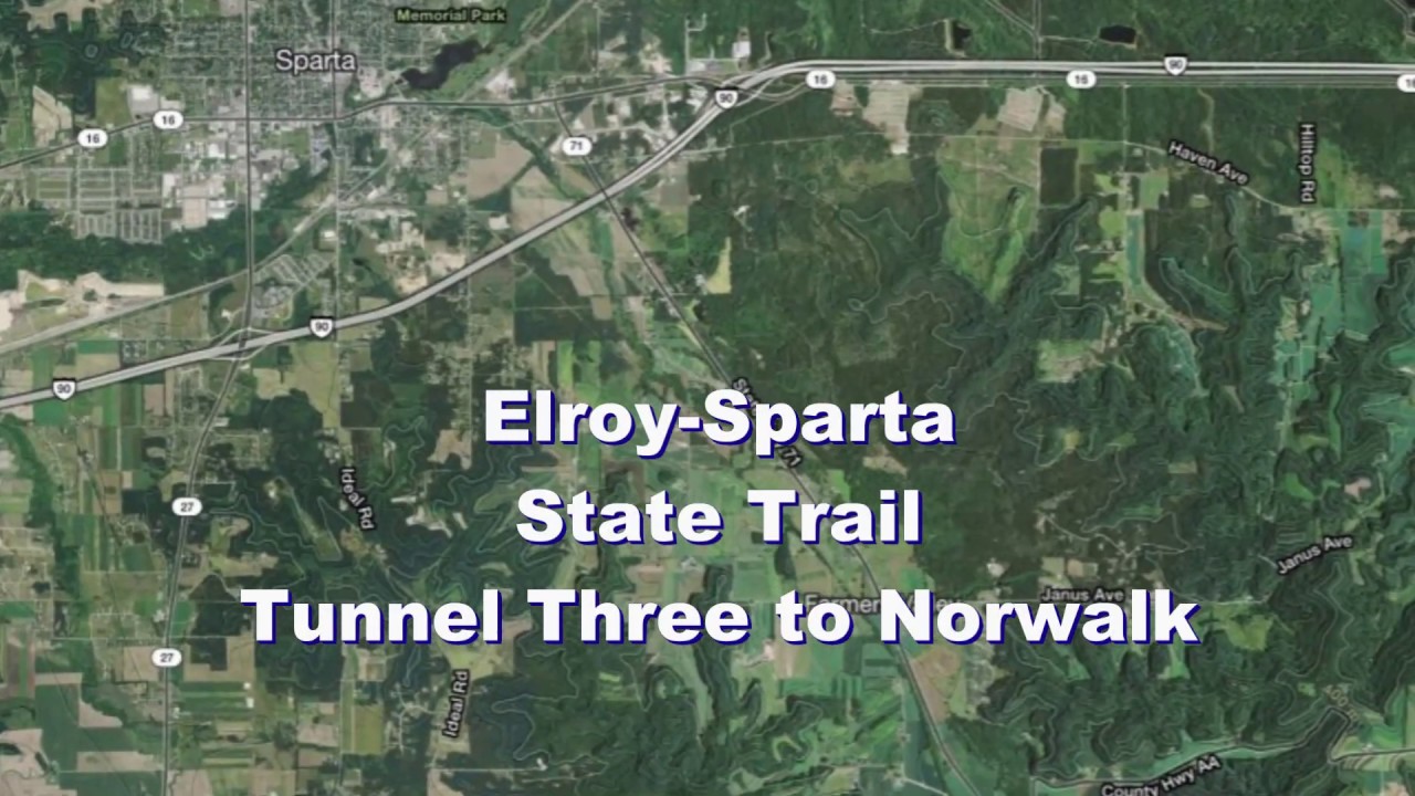 Elroy Sparta State Trail Tunnel Three to Norwalk - YouTube