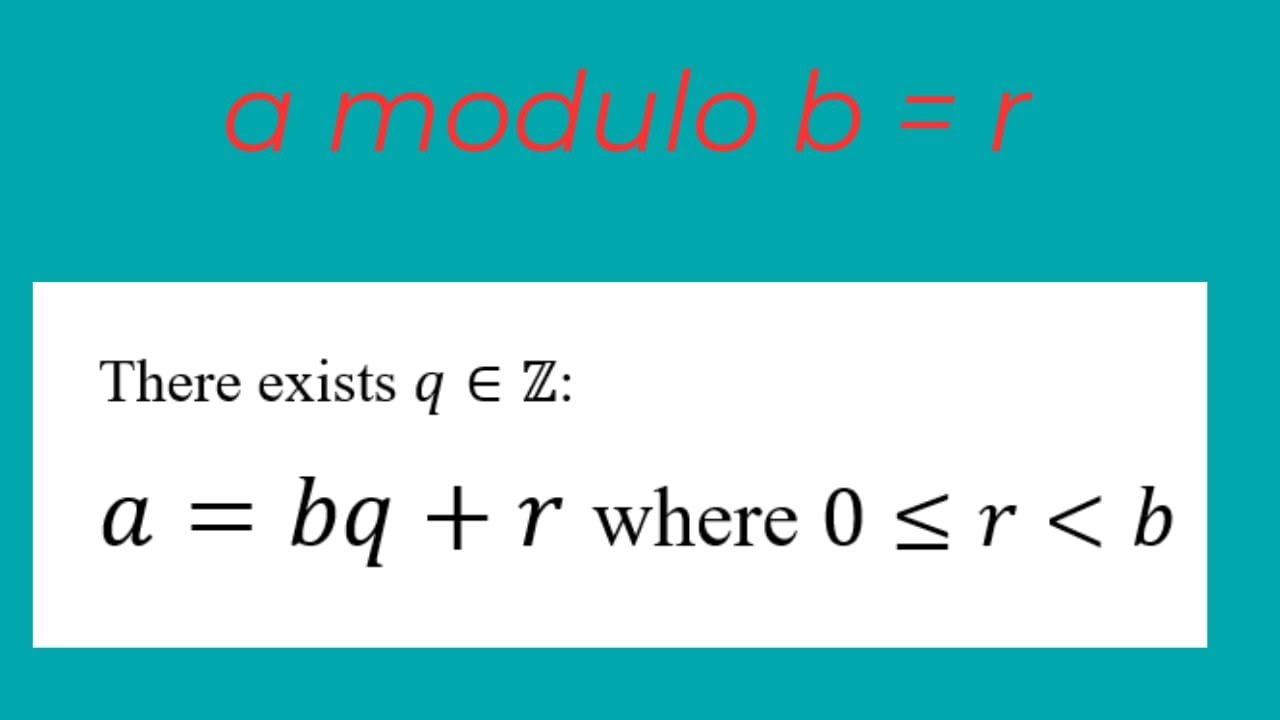 On Modulo Definition and Other Issues - YouTube