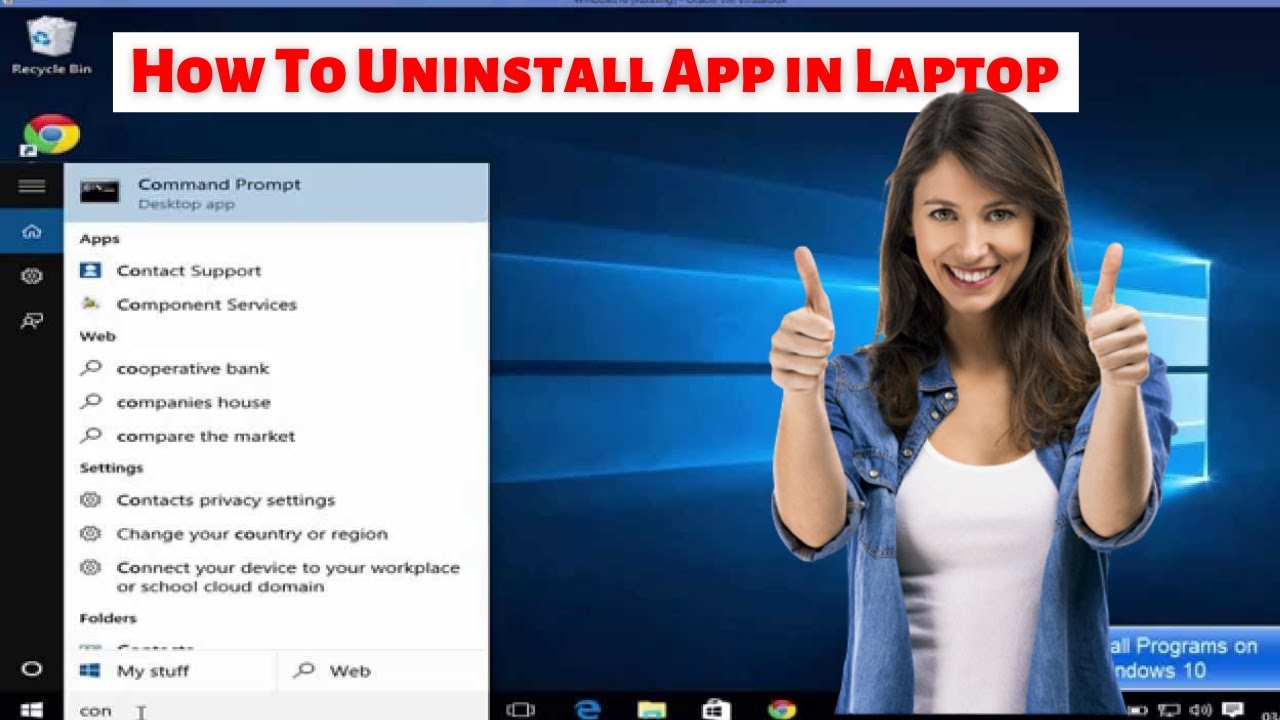 How to uninstall an app from computer | Laptop pe App kaise Uninstall ...