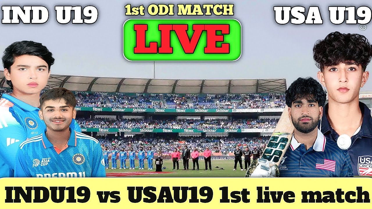IND U19 vs USA U19 live match, IND vs USA 1st ODI MATCH, INDU19 vs ...